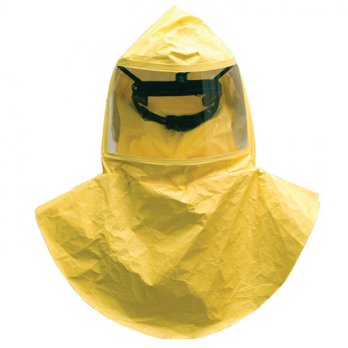 MSA Tychem QC Hoods, 20 Pack, Bib, Threaded Connector, Less Suspension