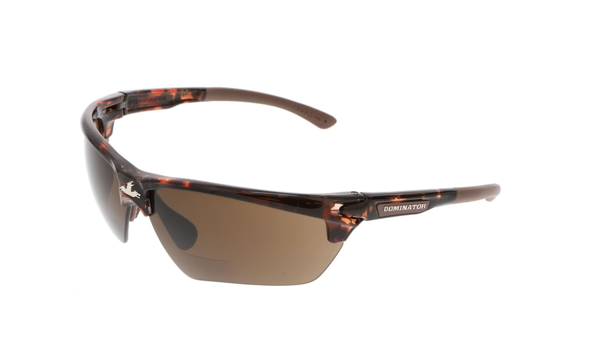 MCR Dominator® DM3 Safety Glasses - 2.5 Magnifier - Brown Lens - Torto