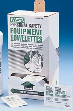 MSA Box Of 100 individually Wrapped Towelettes (7-1/4"x5") Part# 69738
